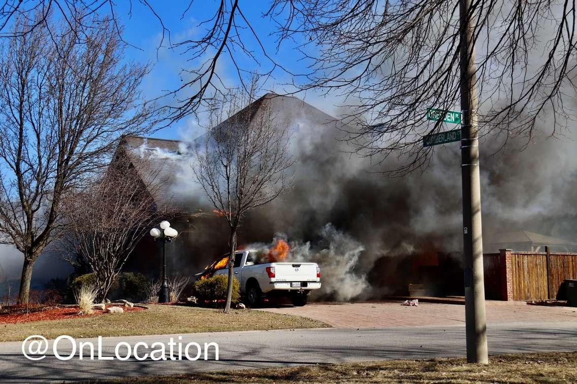UPDATE: Fire crews respond to large garage fire in Tecumseh